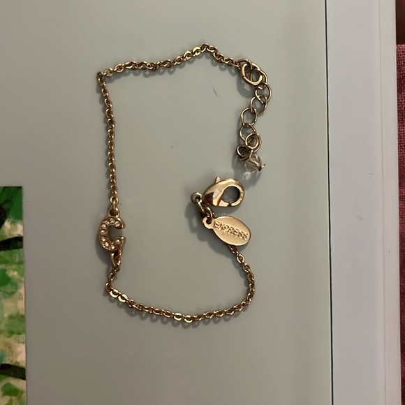 Express | Jewelry | Express Gold Bracelet With Crystal Accents | Poshmark